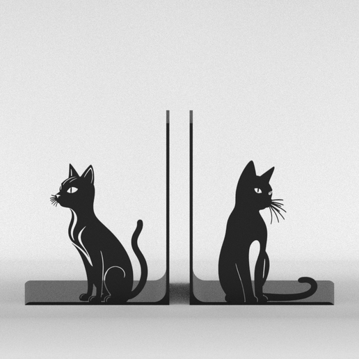 STL file Cats Bookends 📚 ・3D printer design to download・Cults