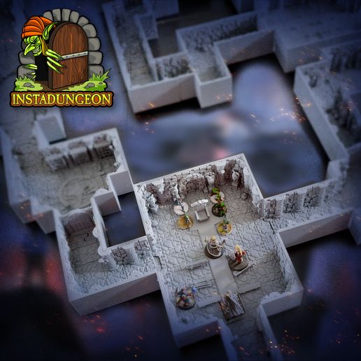 INSTADUNGEON™ Fantasy Dungeon Starter Set: dungeon tiles compatible ...