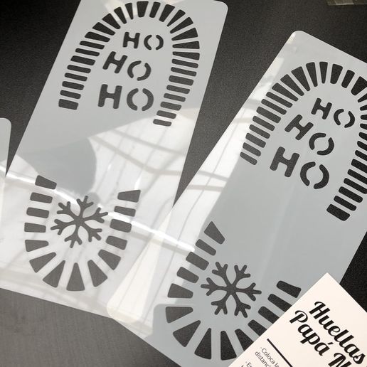 🎅 Plantilla De Huellas Botas Pisadas Papa Noel , Santa Claus - Navidad ...
