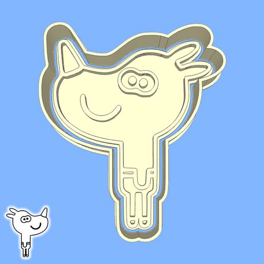 🍪 Hey Duggee cookie cutters - Tag (style 1)・Arquivo STL para Impressão ...