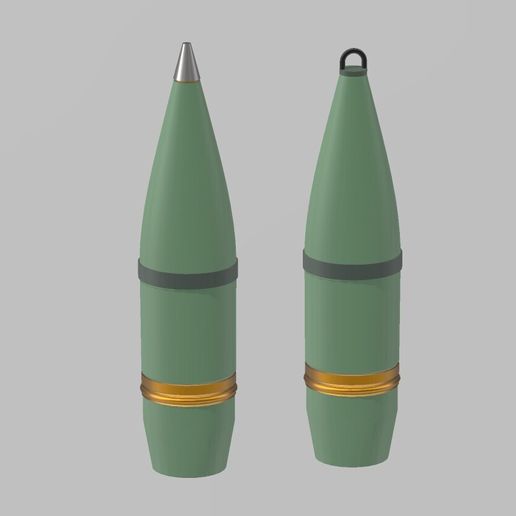 🪖 1/35 203mm (8 in) howitzer round・ STL File for 3D printing・Cults