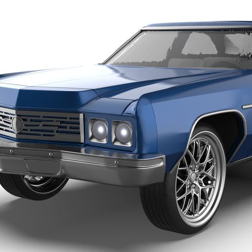 🚗 Chevy Impala 2door Donk and Lowride 3Dprint Model with Custom Wheels ...