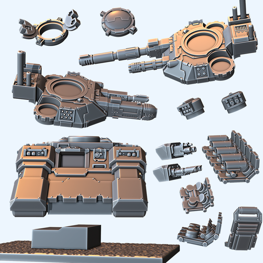 🪖 Repulsor Tank V1,V2・ 3D File for 3D printing・Cults