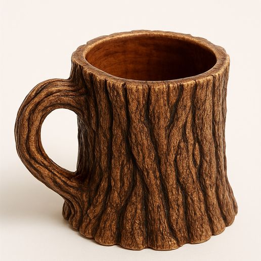🪵 Log Shaped Pitcher・Free STL File for 3D printing・Cults