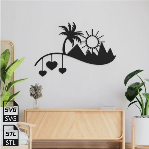 STL file Sun 2D Wall Art STL SVG ☀️ (SVG)・Template to download and 3D ...