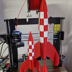 Fusée Tintin (conforme aux dessins) imprimable en 3D • Fabriqué avec une imprimante 3D Ender 3 ...