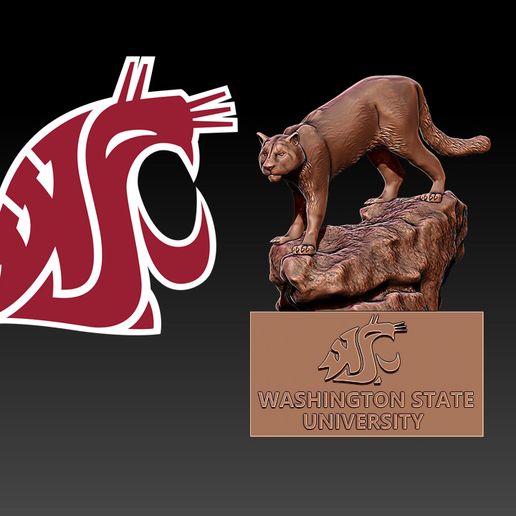 🏛️ Washington State University symbol statue - 3d Print・ STL File for ...