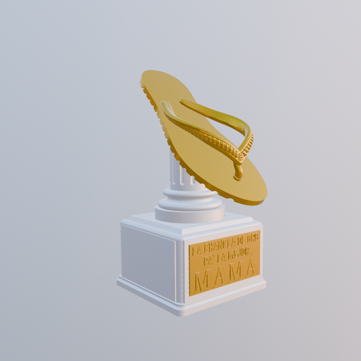 🏆 TROFEO DÍA DE LA MADRE - LA CHANCLA DE ORO・Archivo STL para Impresión ...