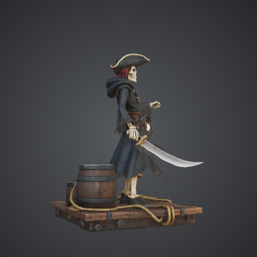 🏴‍☠️ Undead Pirate Captain Skeleton – Cursed Buccaneer・Free STL File ...