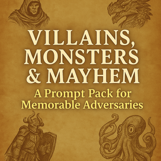 🐉 Villains, Monsters, & Mayhem – 100 AI-Ready TTRPG Prompts・ 3D File ...