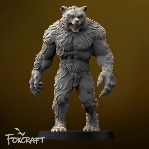 🐻 Werebear・ STL File for 3D printing・Cults