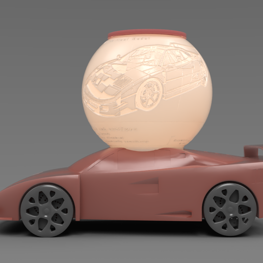STL file Ferrari F40 E27 lamp Lithophane 🔦 ・3D printing idea to ...