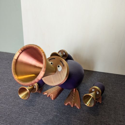 🦆 duck trumpet family,alice in wonderland・ 3D File for 3D printing・Cults