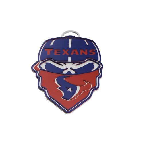 💀 HOUSTON TEXANS NFL SKULL CHAIN・ STL File for 3D printing・Cults