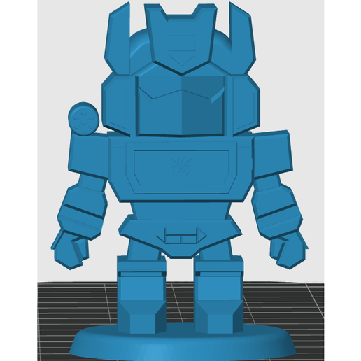 🎲 Soundwave Chibi con Base・Archivo STL Gratis para Impresión 3D・Cults