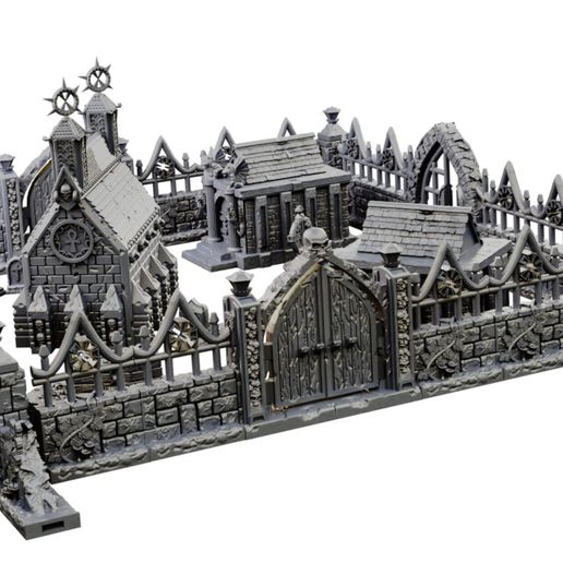 🪦 Modular Graveyard Walls Crypts Tombs Churches and Graveyard ...