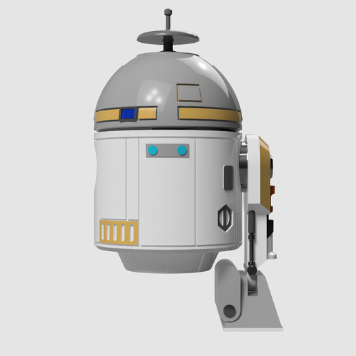 STL file STAR WARS BLACK SERIES - CHEEP (CH-33P) ASTROMECH DROID (6 ...