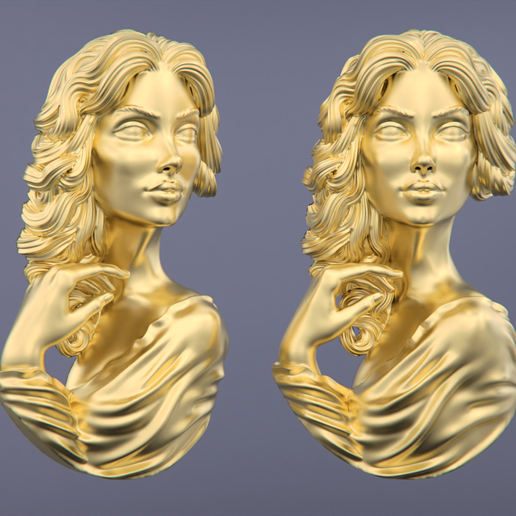 🌹 Colgante Lady Face - Talla 7・Archivo 3D para Impresión 3D・Cults