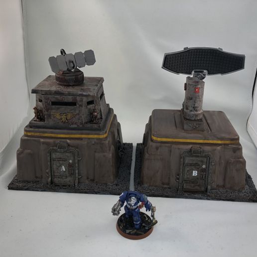 3D printed Pre-Fab Bunker Lookout for top of building - WH40k・Cults