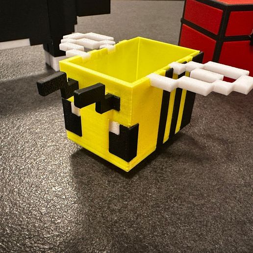 🐝 Minecraft Style Bee Planter | Digital .STL File | 3D Printed Figure ...
