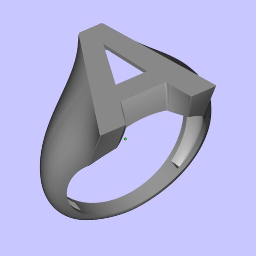 STL file Letter A ring 💍 (OBJ)・3D printable model to download・Cults