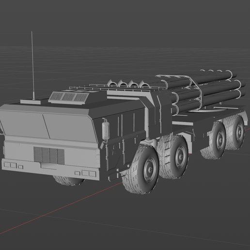 🇨🇳 China PHL-03 self-propelled rocket launcher 3D model material・ OBJ ...