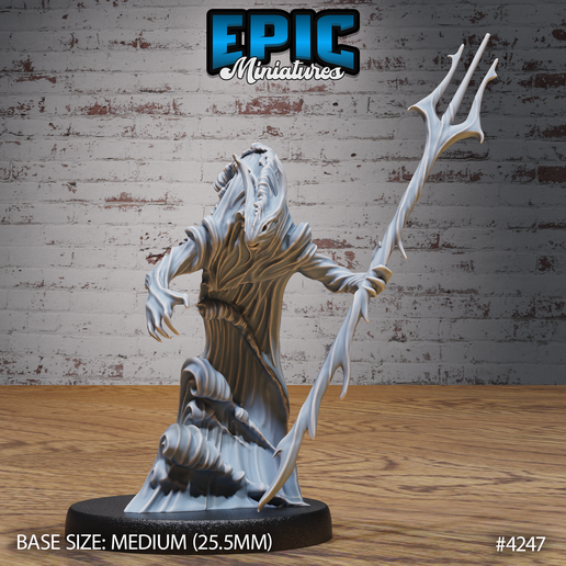 3D file Water Elemental Trident ‧ DnD Miniature ‧ Tabletop Miniatures ...