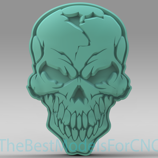 3D file 3D Model STL File for CNC Router Laser & 3D Printer Skull ...