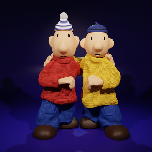 Free STL file Pat & Mat Fanart 👾 ・Design to download and 3D print・Cults