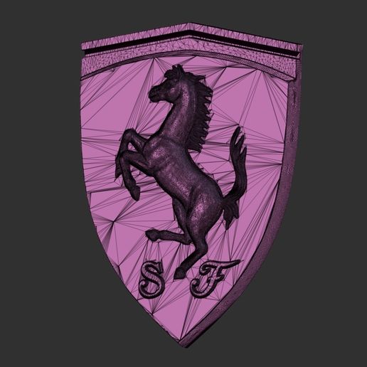 🐎 Ferrari Prancing Horse Logo Bas Relief for CNC 3D Print STL・ STL File ...