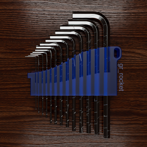 🔧 ALLEN WRENCH SET AND HEXAGONAL HOLDER FOR ALLEN WRENCHES・ STL File ...