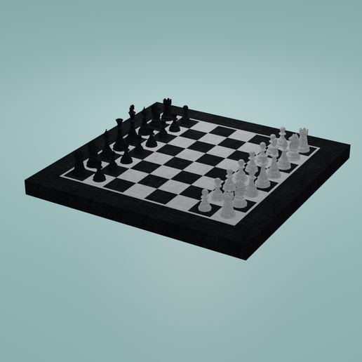 ♟️ Royal Clash: Marble Stone 3D Chess Set・ STL File for 3D printing・Cults