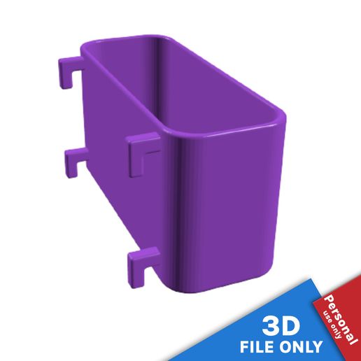 🛰 CONTAINER WITH 10X3.5X5.5CM STORAGE SPACE FOR IKEA SKADIS・ STL File ...