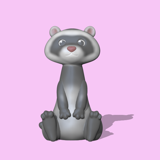 🗿 Cute Ferret・ 3D File for ・Cults