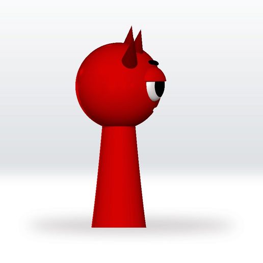 📁 Red Raddy Sprunki STL, 3mf, Obj 3D Model Split file Character Fanart ...