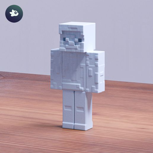 🗡️ Steve Minecraft・Free STL File for 3D printing・Cults