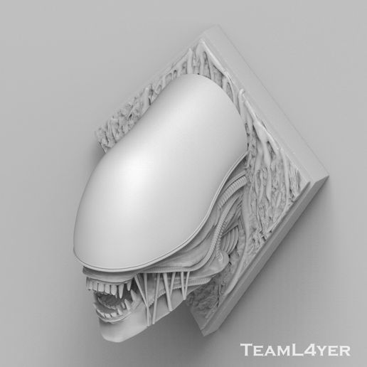🏆 Aliens Head Trophy・ STL File for 3D printing・Cults