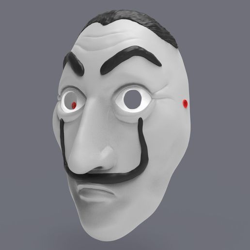 🎃 Mask Salvador Dali La casa de papel 3D print model・Archivo STL para ...