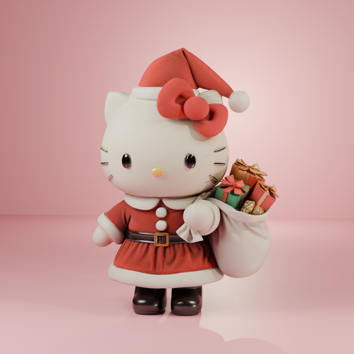 👋 Hello Kitty Christmas・ 3D File for 3D printing・Cults