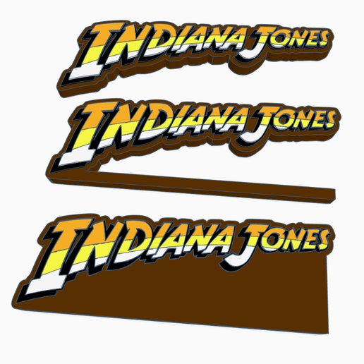 👾 3x INDIANA JONES V2 Logo Display by MANIACMANCAVE3D・ STL File for 3D ...