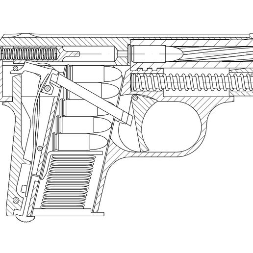 STL file Browning M1906 replica 1:1. 🪖 (STEP)・3D printer design to download・Cults