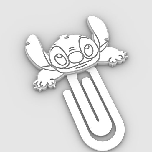 🔖 Stitch 1 - Paper clip, bookmark - 3MF pre-painted , STL・ STL File for ...
