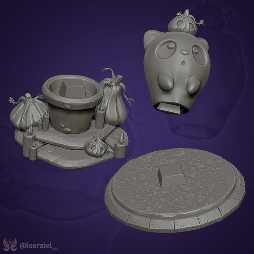 👻 Spooky Ghost 3D Miniature [.STL] [.STL・ STL File for 3D printing・Cults