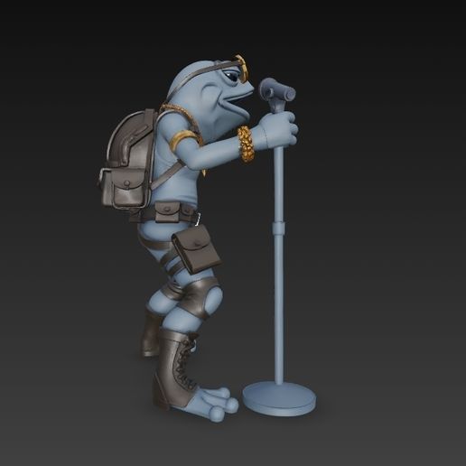 🐸 Tactical Frog Rockstar Urban Wild Sound Warrior 3D Print Model・ STL ...