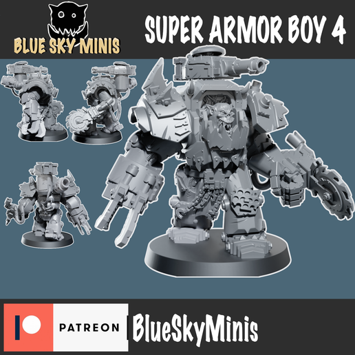 🔝 Super Armor Boys・ 3D File for ・Cults