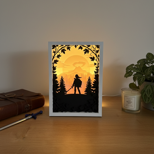 📦 The Legend of Zelda Nintendo Shadow Box Lamp・ 3MF File for 3D ...