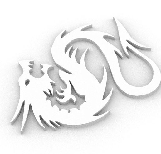 🐉 DRAGON 2D・ STL File for ・Cults