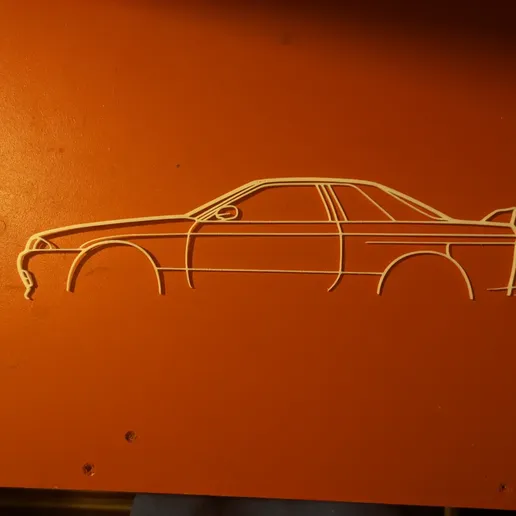 3MF file 1992 Nissan Skyline R32 GT-R silhouette wall art 👤 ・3D ...