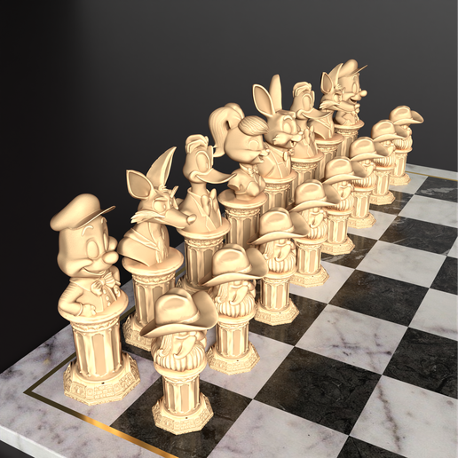 ♟️ Loney Tunes Themed Chess Set – 3D Printable STL Files・ STL File for ...