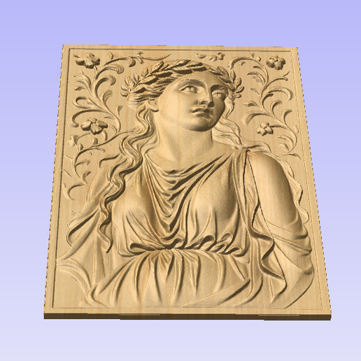 🏛️ Beautiful Greek Woman 3D Model for CNC – Classical Sculpture Relief ...